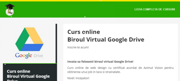 Biroul virtual Google Drive | Cursuri Online